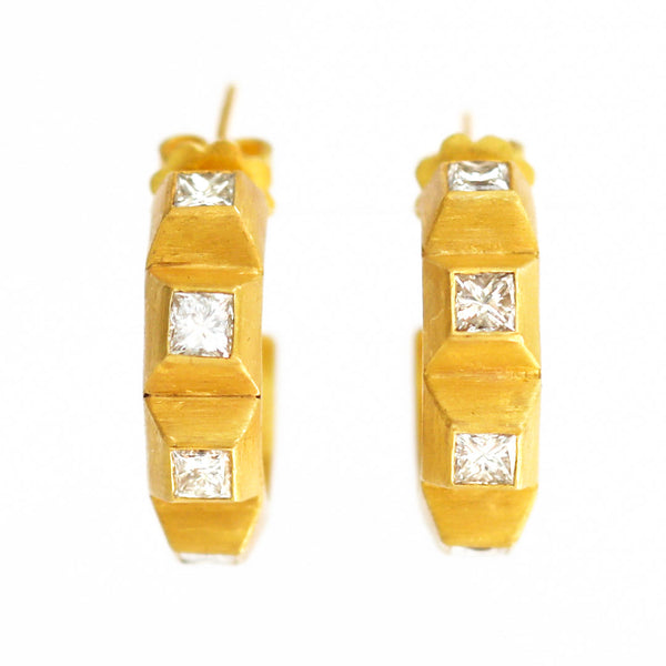 Diamond Studded Hoops – Marie-Helene de Taillac - US
